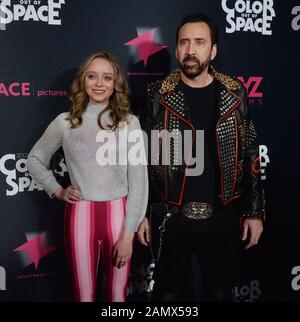 Madeleine Arthur, Nicolas Cage attend the Los Angeles Special Screening ...
