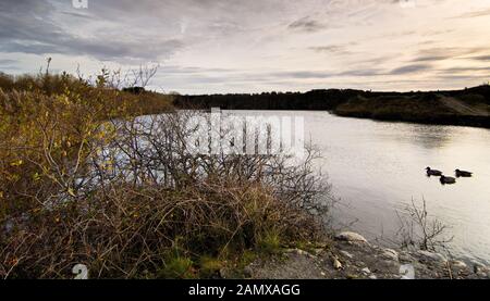 Pond -- Rhoose Point Stock Photo - Alamy