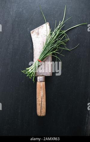 Vintage Meat cleaver Stock Photo - Alamy
