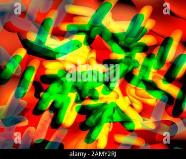 Background green lactobacillus, bifidobacteria, probiotic, prebiotic ...