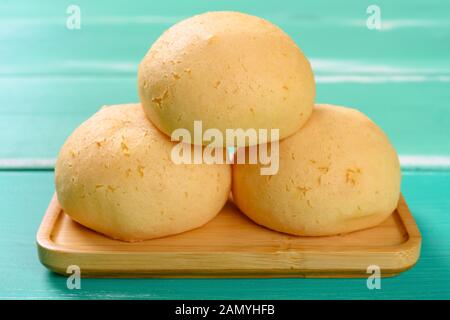 side view sweet puffs on a green table Stock Photo - Alamy