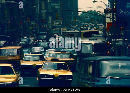 1970's New York yellow Taxi, NYC, USA Stock Photo - Alamy