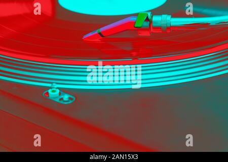 Turntable with pop colours. Techno. House. DnB. Rave. Clubbing Stock ...