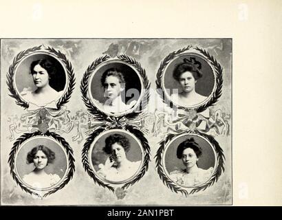 Caps and belles [serial] . u OFFICERS. PRESIDENT-Carrie Mae Probst. COR ...
