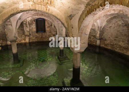 The flooded crypt of the Basilica of San Francesco, Ravenna, Emilia ...