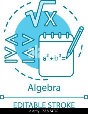 Calculation linear icon. Complex math calculations. Robot holding calculator. Robotic process ...
