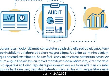 Statistics course article page vector template.Metrics, data analytics ...