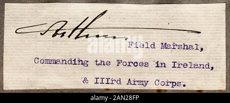 Signature of Prince Arthur, Duke of Connaught and Strathearn (1883-1938 ...