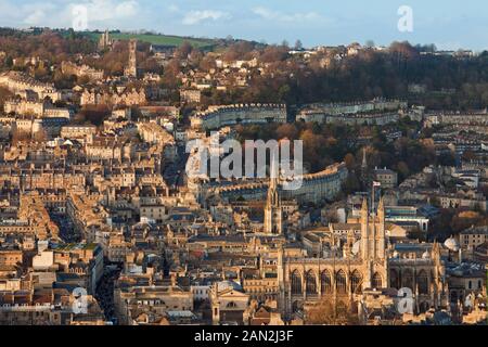View of Bath from Beechen Cliff Bath Spa, Somerset, England UK Stock ...