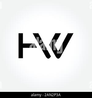 Initial letter HW logo with abstract house shape, luxury and modern ...