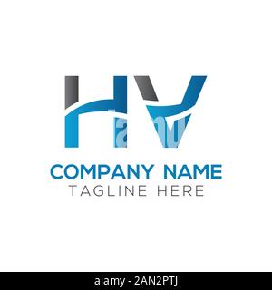 HV Letter Logo Design Vector Template. Alphabet Initial Letter HV Logo ...