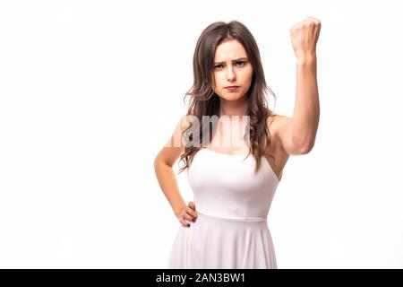 Angry Stern Dominant Young Woman Stock Photo - Alamy