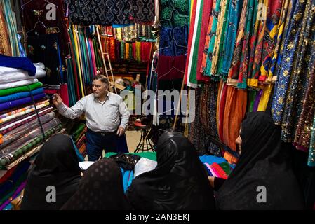 March 3, 2019: Islamic outfit seller (hijab, veils and scarfs) in ...