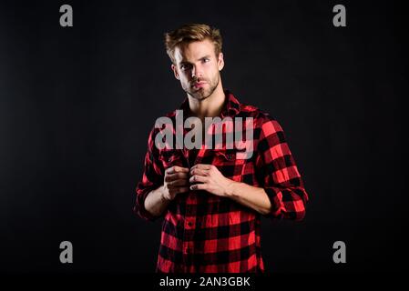 Meaning of modern manliness. Barbershop and beauty salon. Hipster black ...