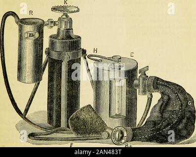 Clover's inhaler for ether and nitrous oxide. From Henry M Lyman ...