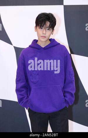 Chinese actor and singer Hou Minghao attends an activity in Shanghai ...