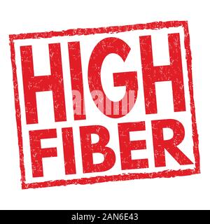 High fiber food icon design illustration. High fiber badge label vector ...