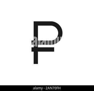 Ruble money icon, russian bank economy flat sign, rouble business ...