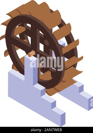 Wheel mill isometric 3d icon Stock Vector Image & Art - Alamy