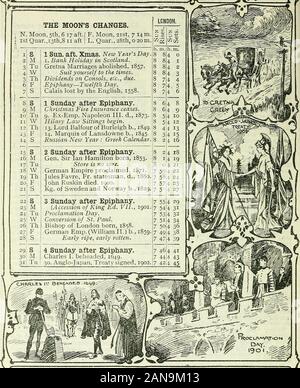 Calendar of year 1900 Stock Photo - Alamy