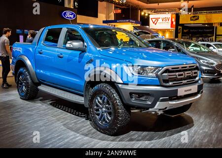 Ford Ranger Raptor pickup truck side view isolated on white background ...