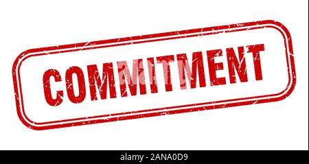 commitment stamp. rounded grunge sign on white background Stock Vector ...