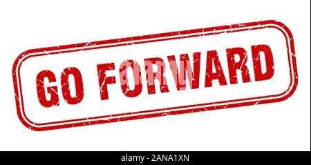 square grunge red go forward stamp Stock Vector Image & Art - Alamy