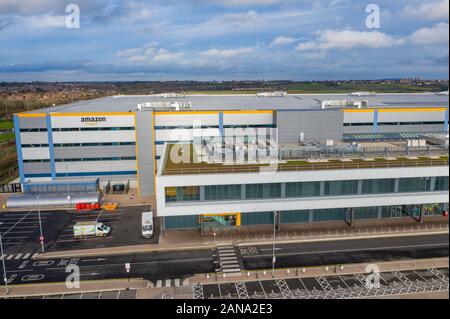 Aerial drone photograph of the Amazon Distribution Centre LCY2 in ...