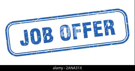 square grunge blue job offer stamp Stock Vector Image & Art - Alamy