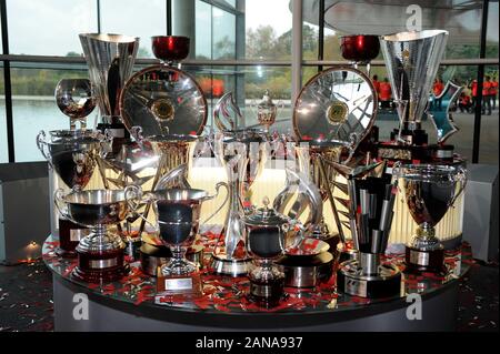 Lewis Hamilton meeting with staff working at McLaren in Woking to thank ...