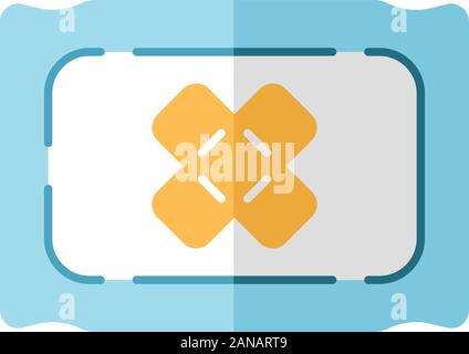 Bandage, plaster color icon. Virtual video game inventory. Medical ...