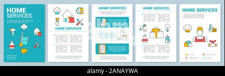 Handyman service brochure template layout. Home repair. House ...