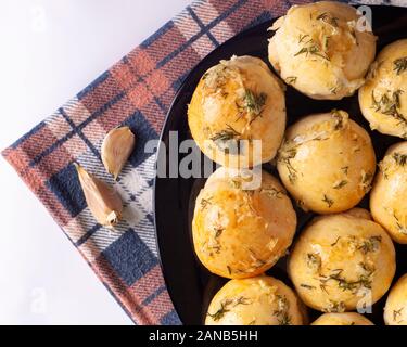 wheat fresh bun with filling cut into pieces, bun with coconut jam ...