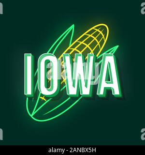 Iowa vintage 3d vector lettering. Retro bold font, typeface. Pop art ...