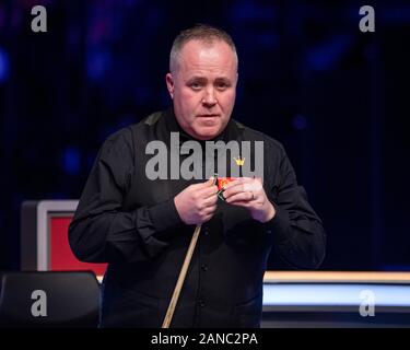 John Higgins during the round one match between John Higgins and Barry ...