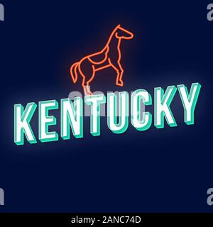 Kentucky vintage 3d vector lettering. Retro bold font, typeface. Pop ...