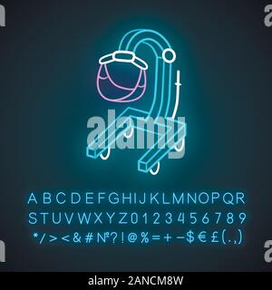 Patient lift color icon. Physically disabled people lifter device ...