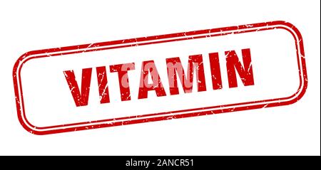 square grunge red vitamin stamp Stock Vector Image & Art - Alamy