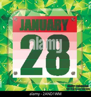 January 28 icon. For planning important day. Banner for holidays and ...