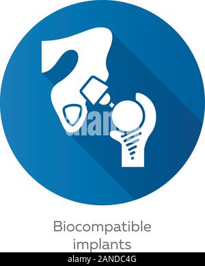 Bioengineering flat design long shadow glyph icons set. Biotechnology ...