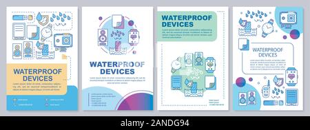 Waterproof material brochure template layout. Flyer, booklet, leaflet ...