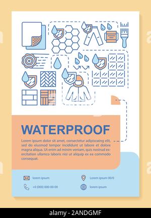 Waterproof building materials, coating brochure template layout. Flyer ...
