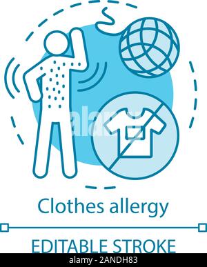 Contact dermatitis, hives linear icon. Thin line illustration. Skin ...