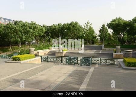 Public park area surrounding Yongdingmen gate of the original city wall ...