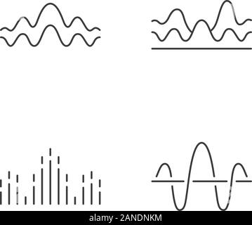 Equalizer waves. Symbols of sound waves. Editable vector Stock Vector ...