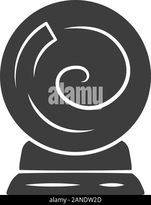 Scrying crystal ball. Magic crystal ball for divination. Vector halloween clipart illustration ...