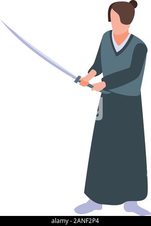 katana weapon military isometric icon vector illustration Stock Vector ...
