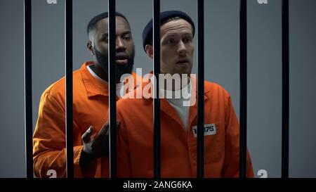 Aggressive afro-american prisoner in camera, serving life sentence ...