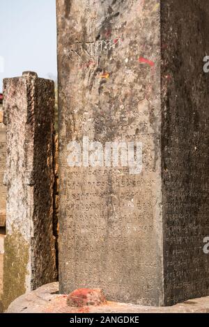 Oldest stone inscription in Kathmandu Valley (464) at Changu Narayan ...