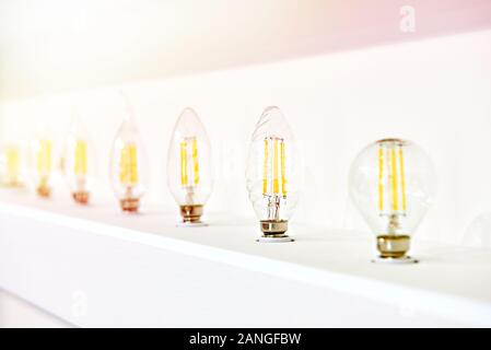 LED lamps in the storefront Stock Photo - Alamy